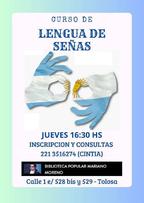 Curso de Lengua de señas :: Bibliotecapopularmarianomoreno